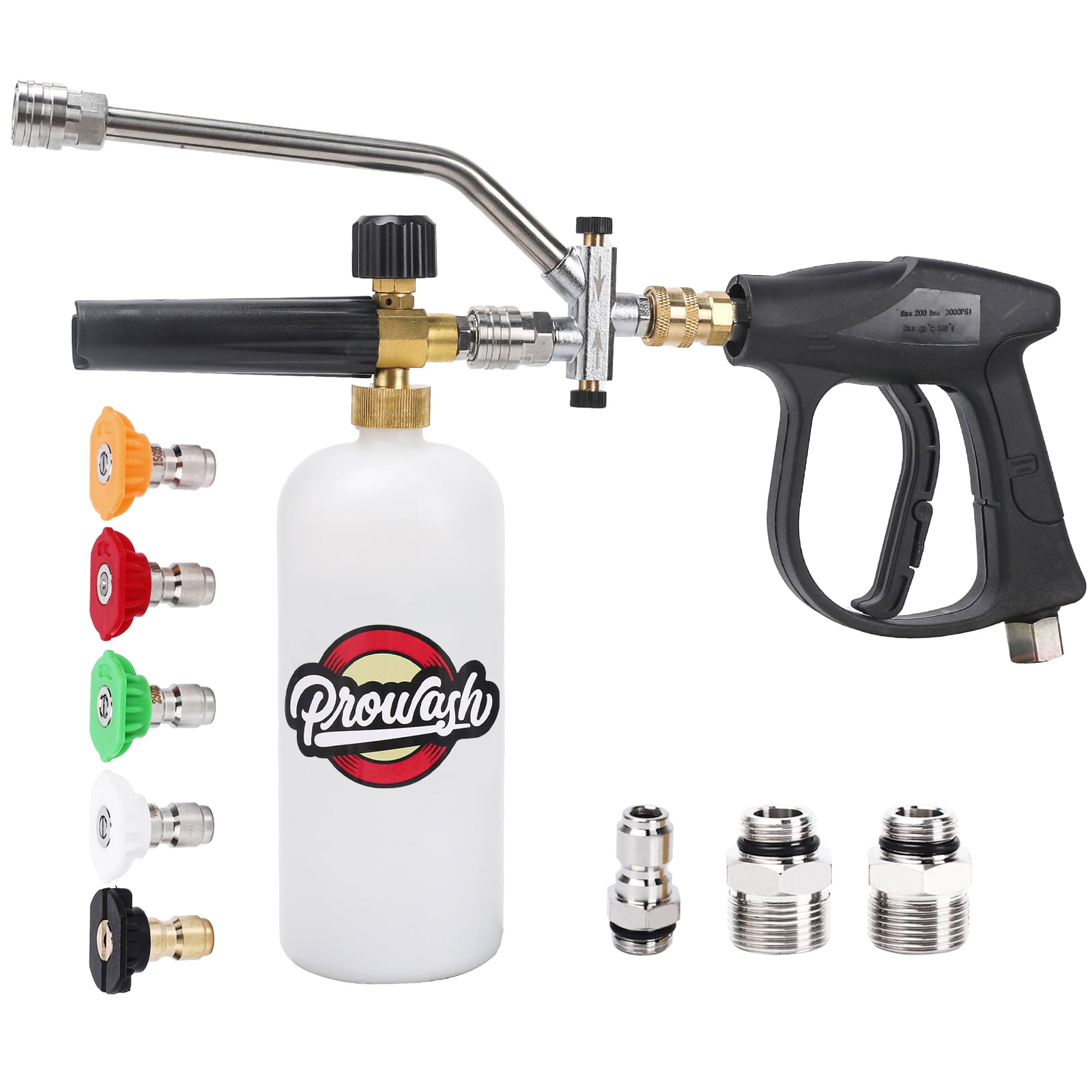 Foam Cannon for Pressure Washer Gun Kit with Dual Connector Accessory ...
