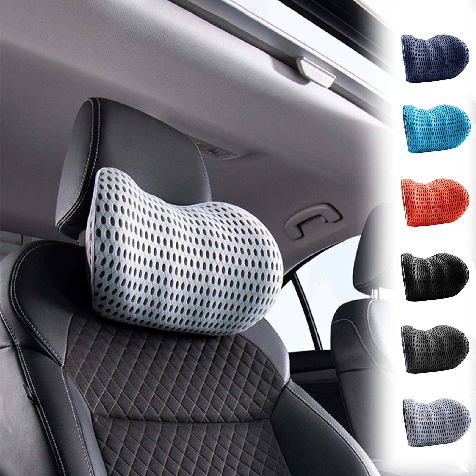 Foam Car Neck Pillow Lumbar Back Support Breathable Car Headrest ...