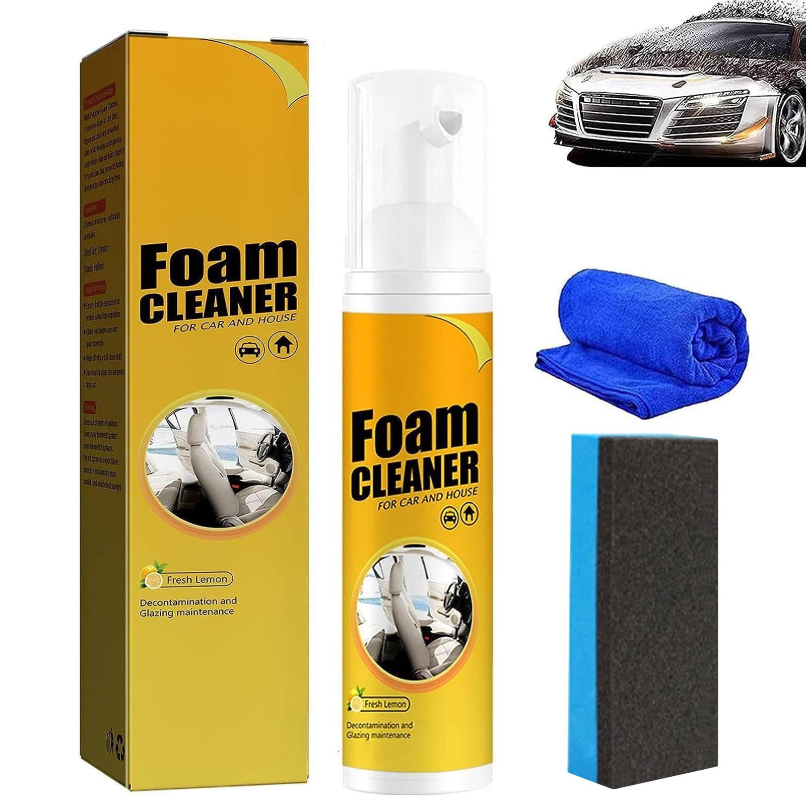 Foam Cleaner Spray 100ml | Multi-Purpose Strong Cleaning Foam for Car ...