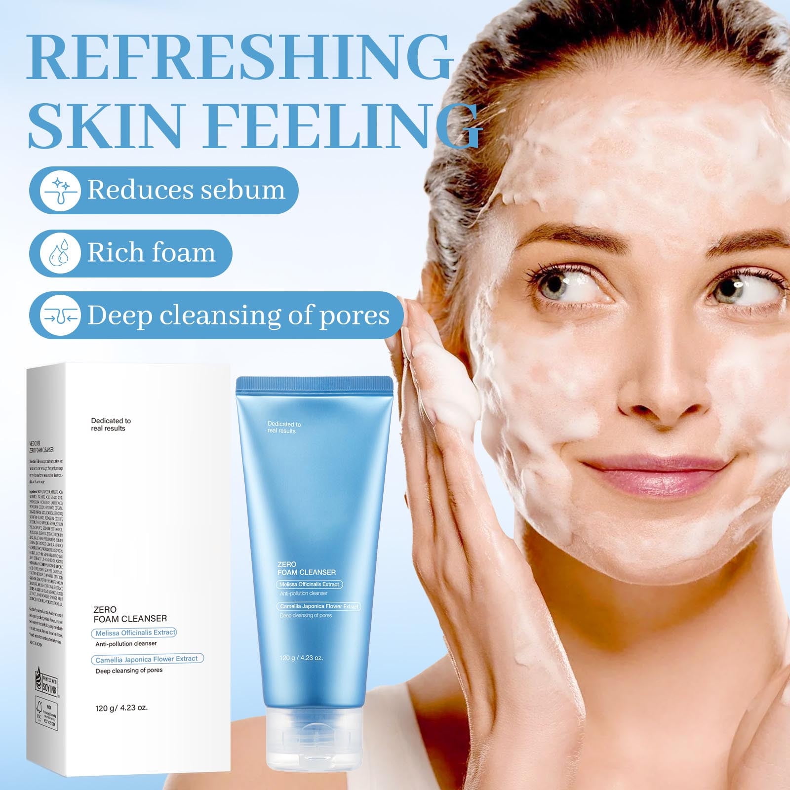 Foam Cleanser For Sensitive Skin Sebum Control And Pore Minimization ...