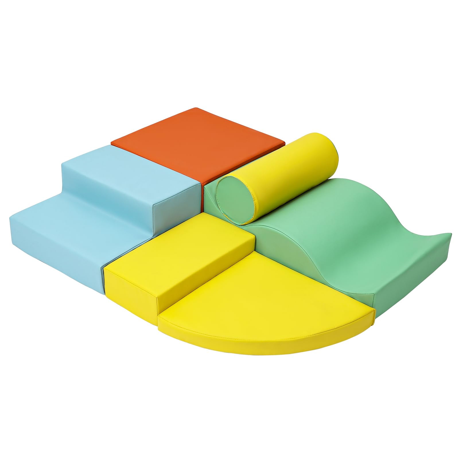 Foam Climbing Blocks Set - 6PCS Indoor Active Playset, Soft Climbing ...