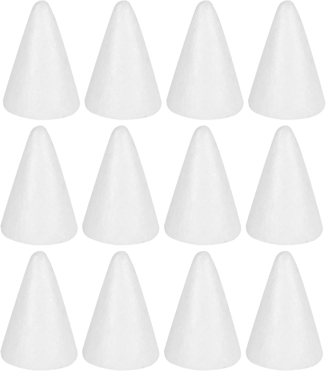 Foam Cone Polystyrene Cone Shapes White Christmas Tree Crafts Table ...
