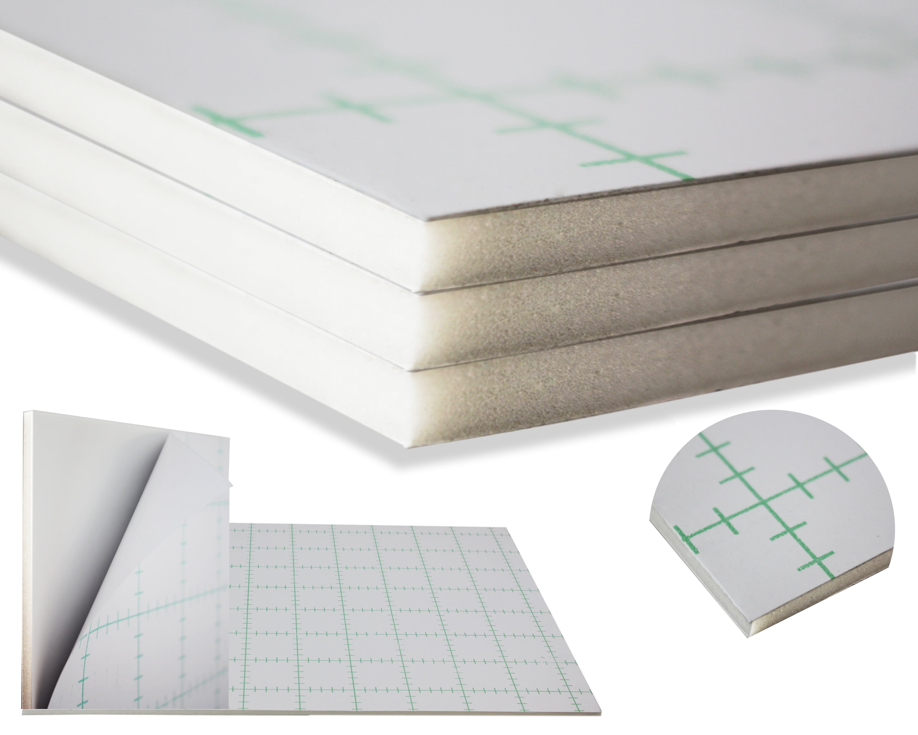 Foam Core Backing Board 3/16" White 1 Side Self Adhesive 12x16- 10 Pack ...
