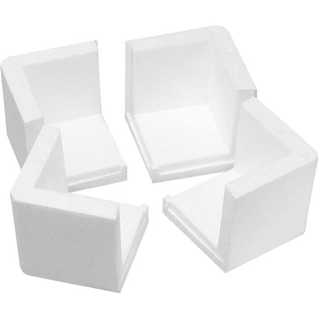 Foam Corners - White - 3 x 3 x 3 in. - 1000 per Case - Walmart.com