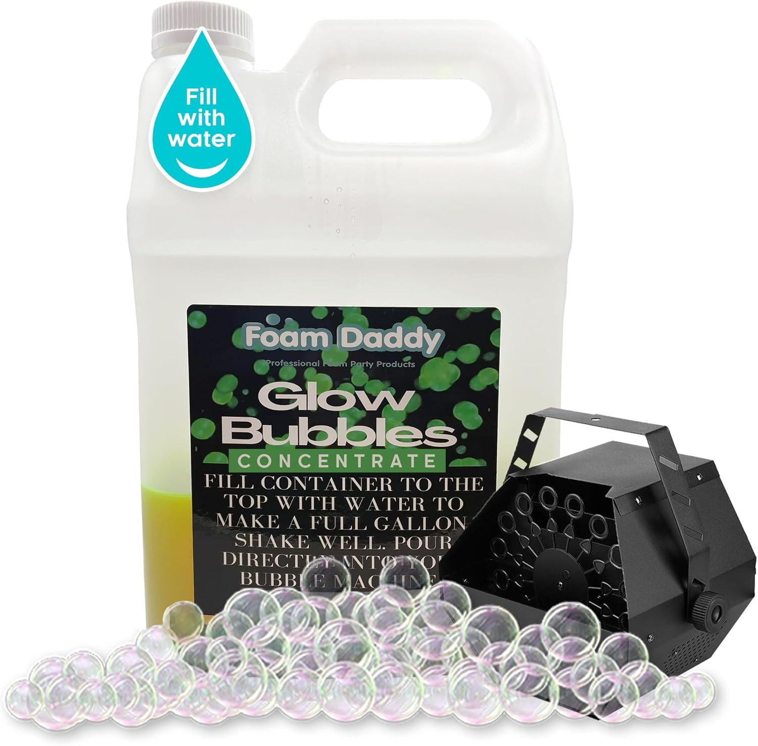 Foam Daddy Glow Bubbles Solution - Ideal for Outdoor Glow Parties ...