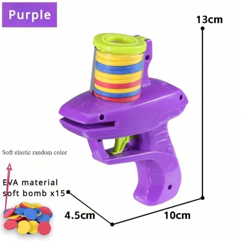Foam Disc Launcher Flying Disc Handheld Shooter Indoor Shooting Game ...
