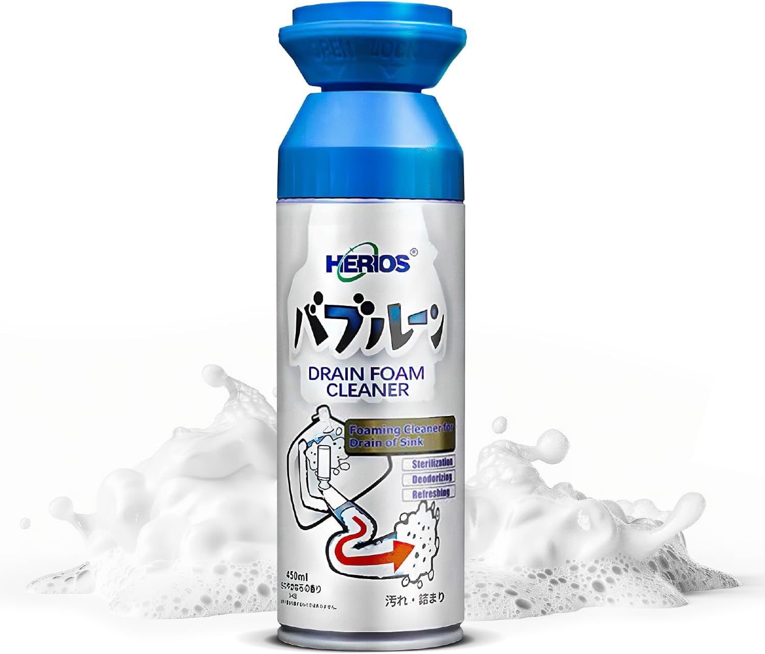 Foam Drain Cleaner - Foam Sink Drain Cleaner In a Can - Drank Hair Clog ...