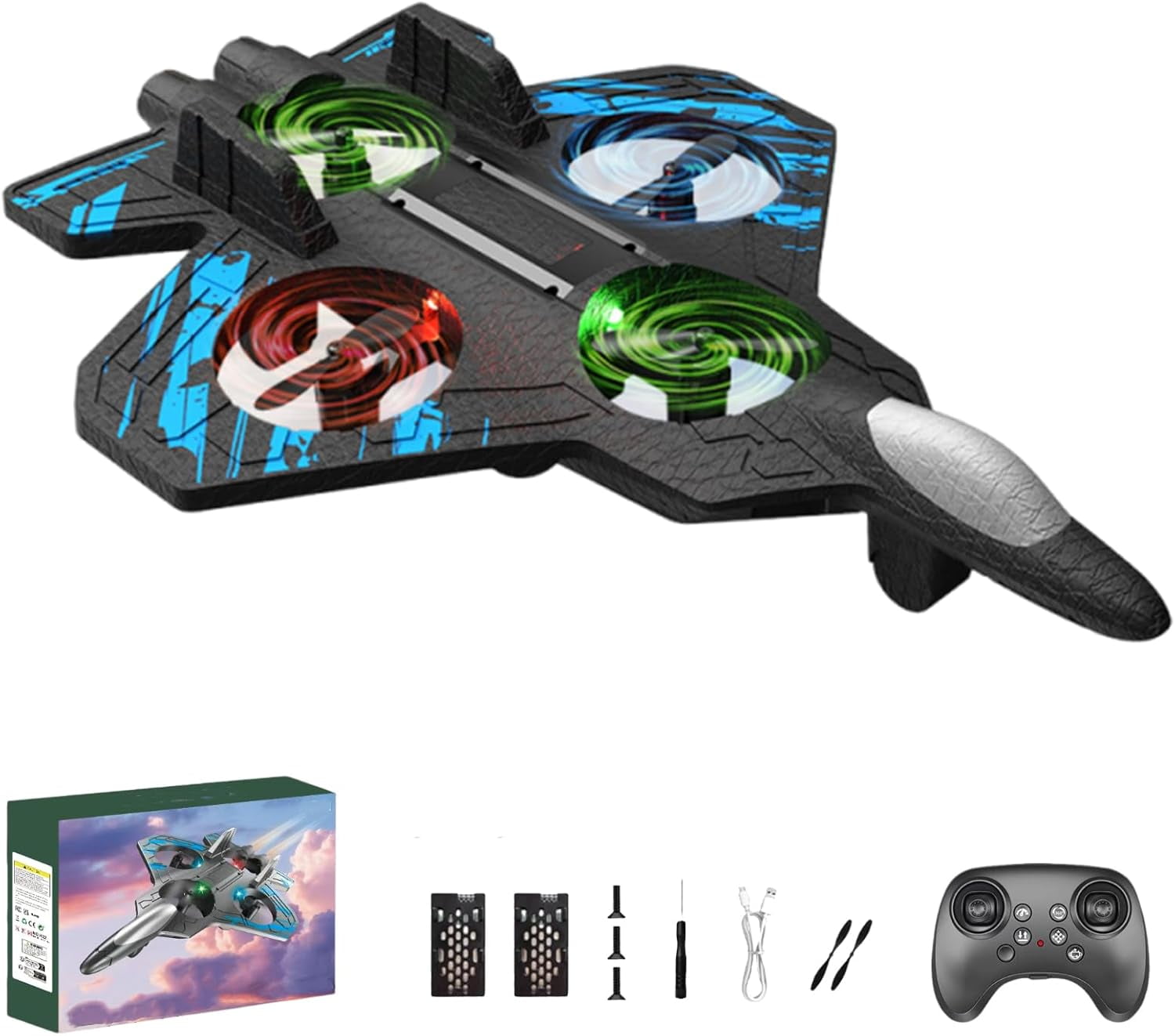 Foam Drone RC Airplane for Adult and Beginners, 2.4GHz Remote Control ...