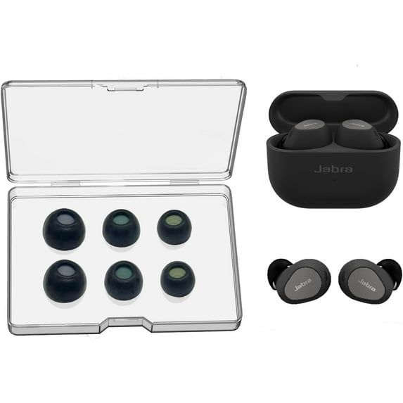 Foam Ear Tips with Dust Mesh Compatible with Jabra Elite 10/10 GEN 2 ...