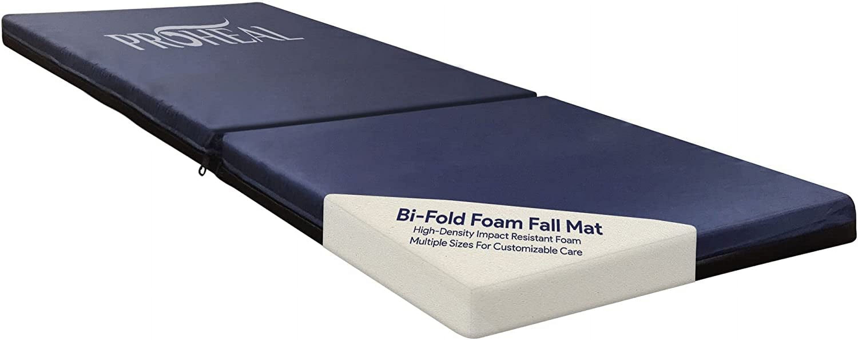 Foam Fall Mat for Elderly - Thick Bi-Fold Fall Prevention for Seniors ...