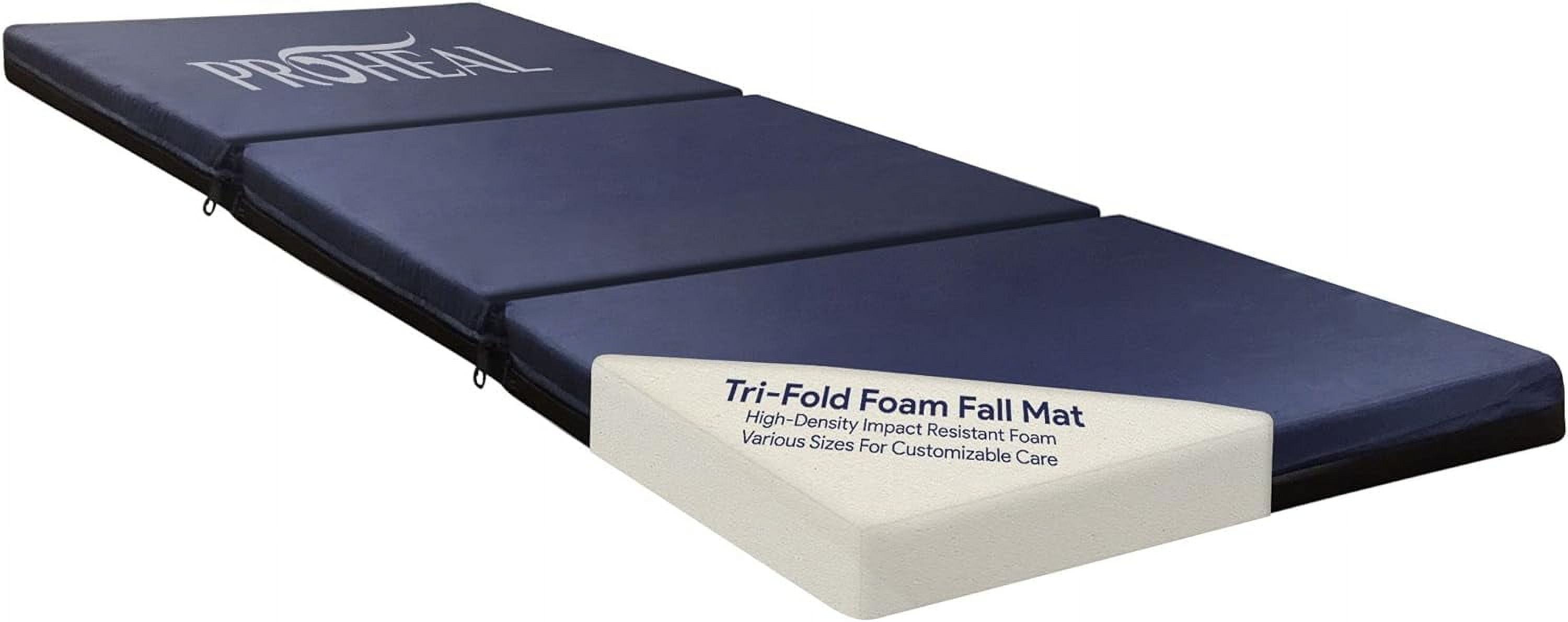 Foam Fall Mat for Elderly - Thick Tri-Fold Fall Prevention for Seniors ...