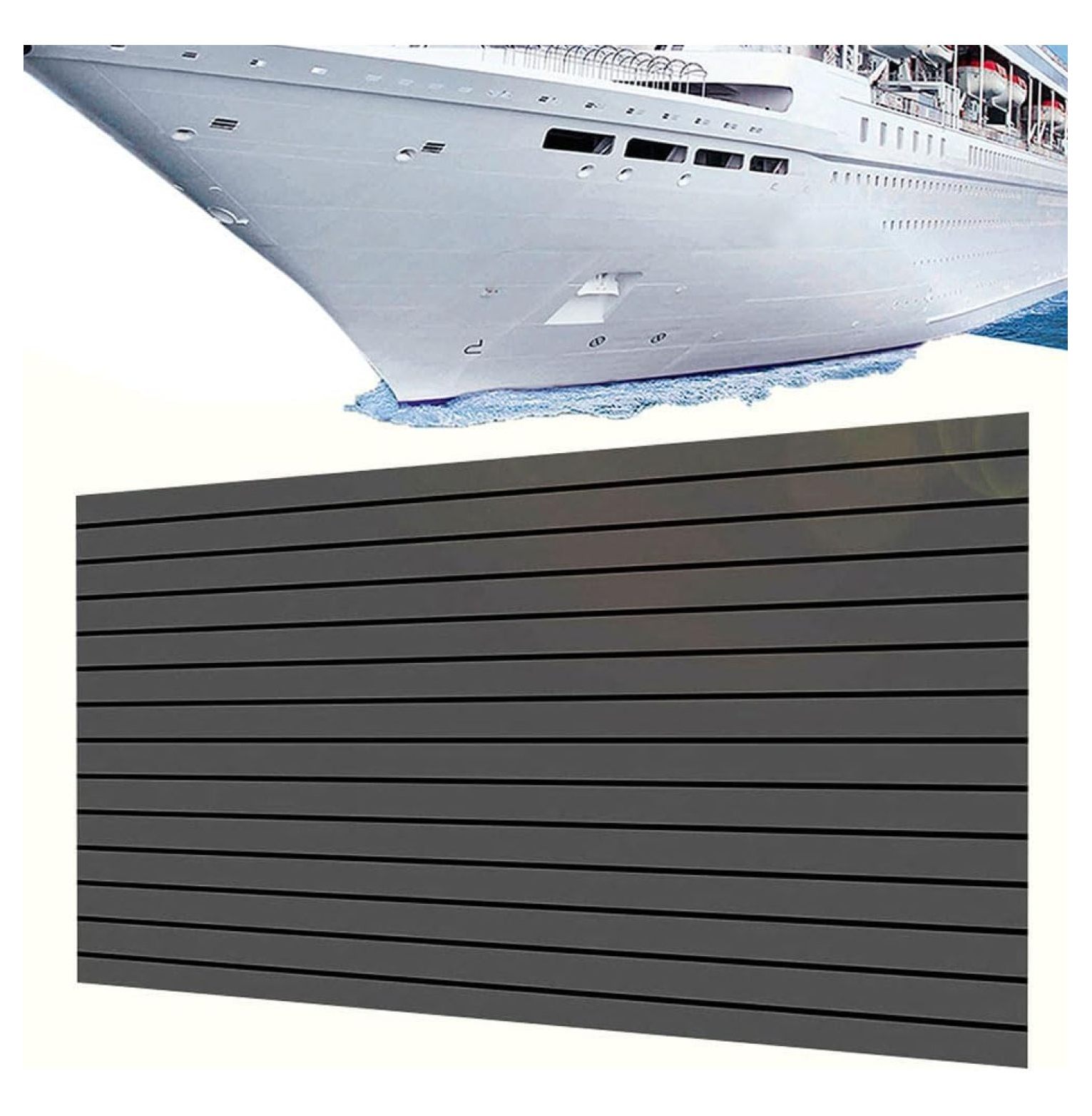 Foam Faux Teak Boat Decking Sheet Carpet Self-Adhesive Non-Skid 94.5"x ...