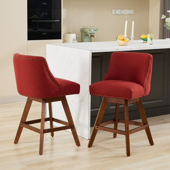 Foam Filler, 360-Degree Swivel, Wine Red - Comfort in Dining Room ...