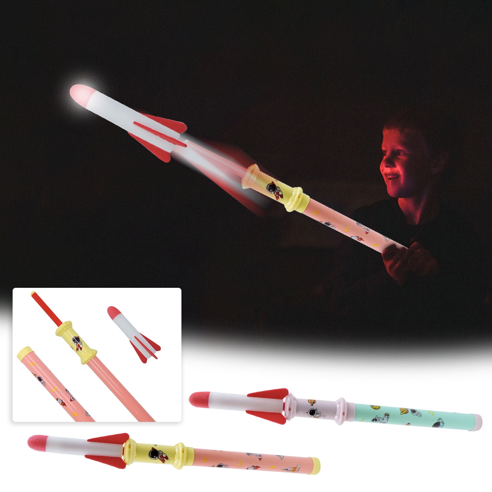 Foam Finger Rockets Toy Set - Launches Up to 42 Feet, Safe Soft Foam ...