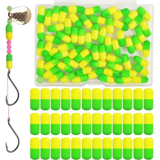 Foam Floats Fishing Rig Floats - 60 Pack Pompano Rig Floats Snell Float ...