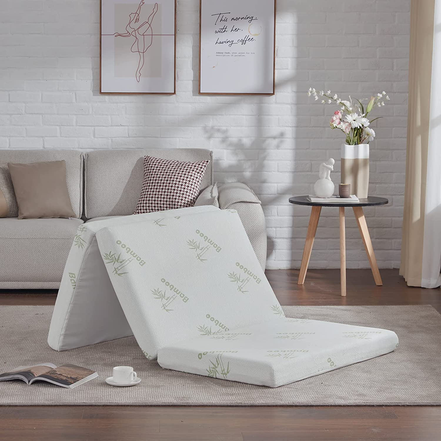 Foam Folding Mattress with Storage Bag, 4 Inch Foldable Mattress ...