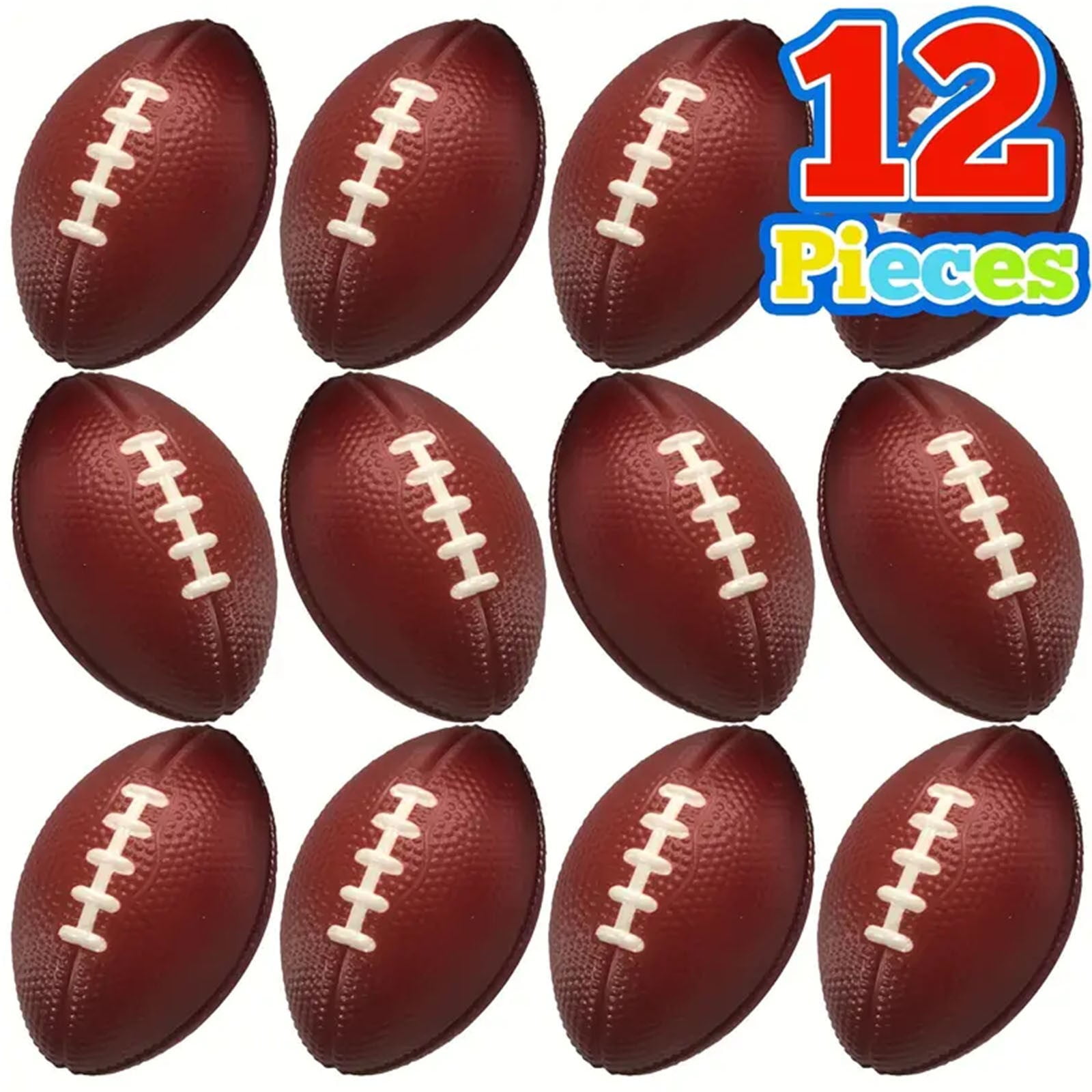 Foam Footballs, 12-Piece Set, Lightweight Design, Soft Texture, For ...