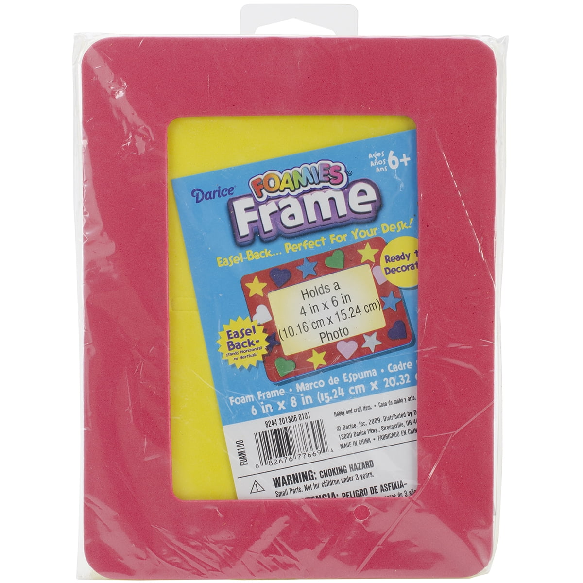 Foam Frame 6"X8" W/4"X6" Opening-Assorted Colors - Walmart.com