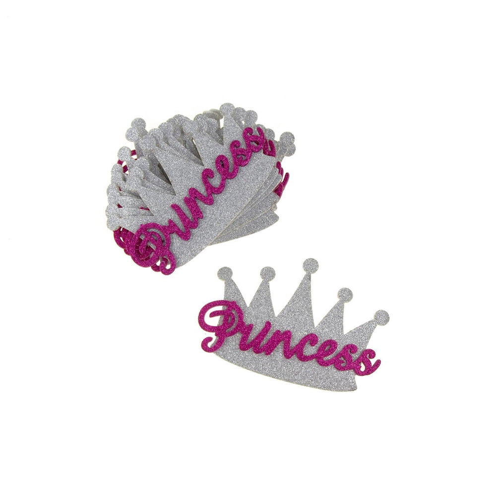 Foam Glitter Princess Crown Cutouts, 2-1/2-Inch, 10-Count - Silver ...