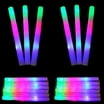 Partyglowz Bright LED Light Up 18 inch White Foam Stick Batons - Bulk ...