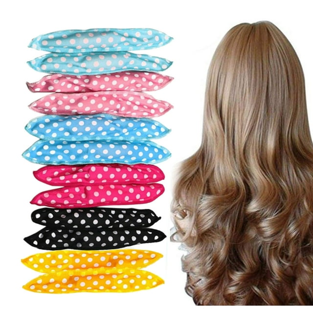 Foam Hair Curlers, Pillow Cloth Hair Rollers, Heatless Satin Foam Soft ...