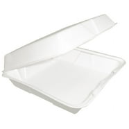Walmart Foam Hinged Lid To-Go Container, 6 in., Soak-Proof, Take Food ...