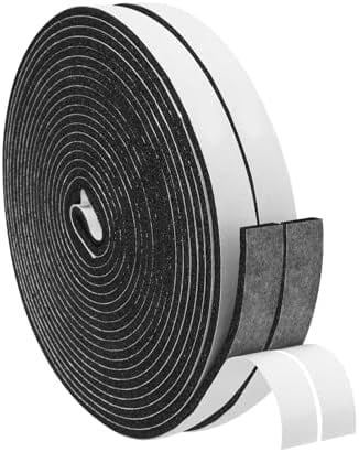 Foam Insulation Tape, 1/2In x 1/8In x 33Ft Weather Stripping Door Seal ...
