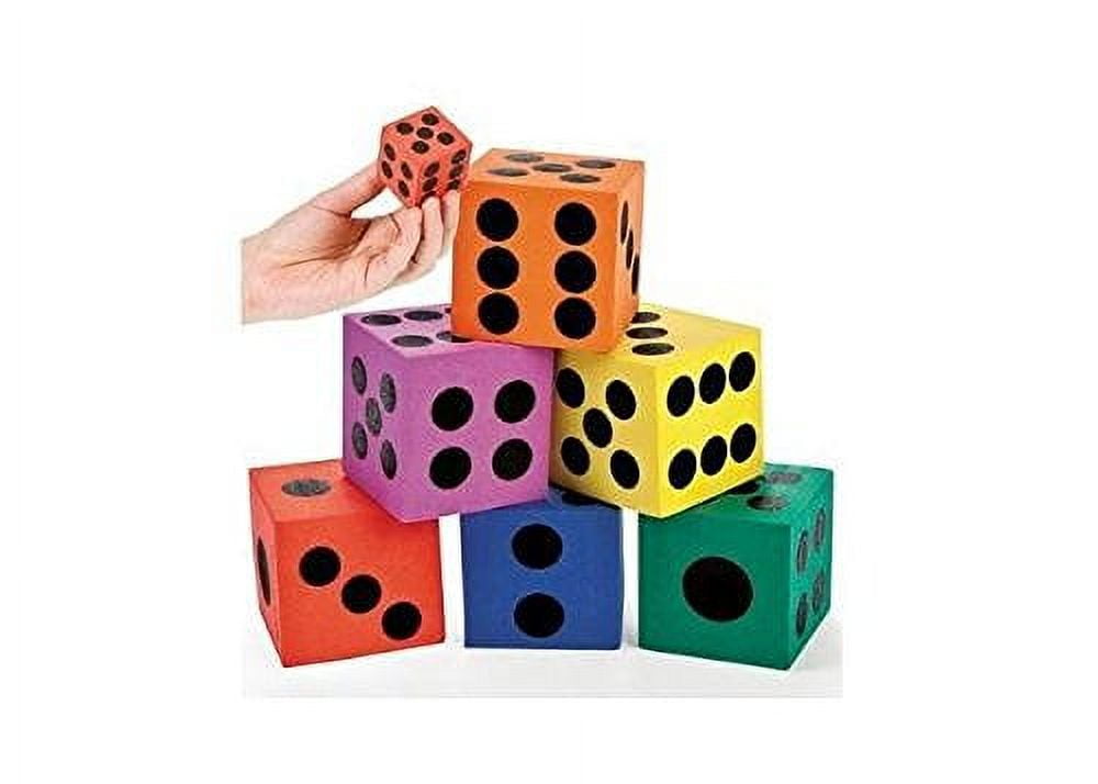 Foam Jumbo Playing Dice - Party Favors - 12 Pieces - Walmart.com