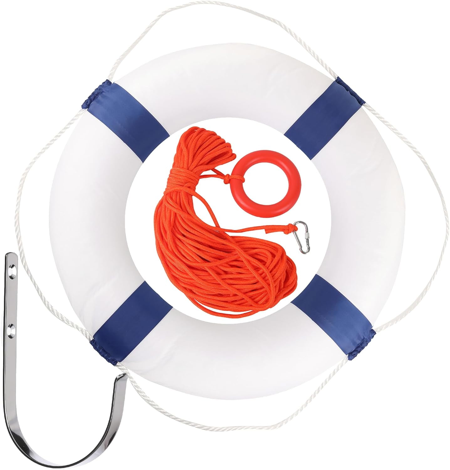 Foam Life Preserver Ring with 98.4ft Floating Lifesaving Rope - Walmart.com