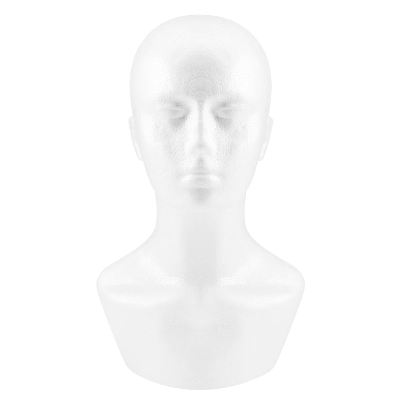 Foam Male Display Mannequin Dummy Wigs Hat Scarf Stand Model - Walmart.com