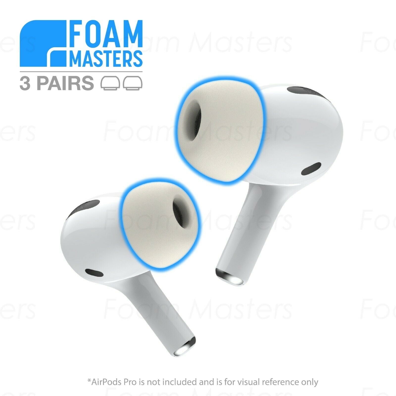Foam Masters Premium Memory Foam Ear Tips For AirPods Pro | 3 Pairs ...