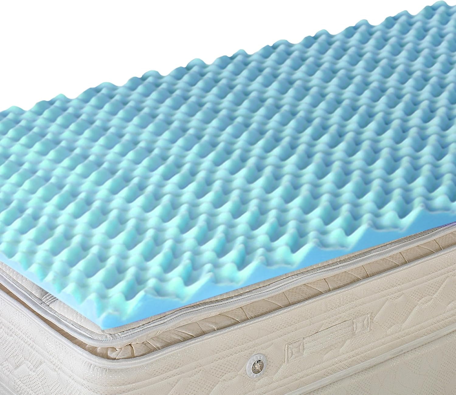 Foam Mattress Topper, Egg Crate Foam Pad, Mattress Pad and Bed Topper ...