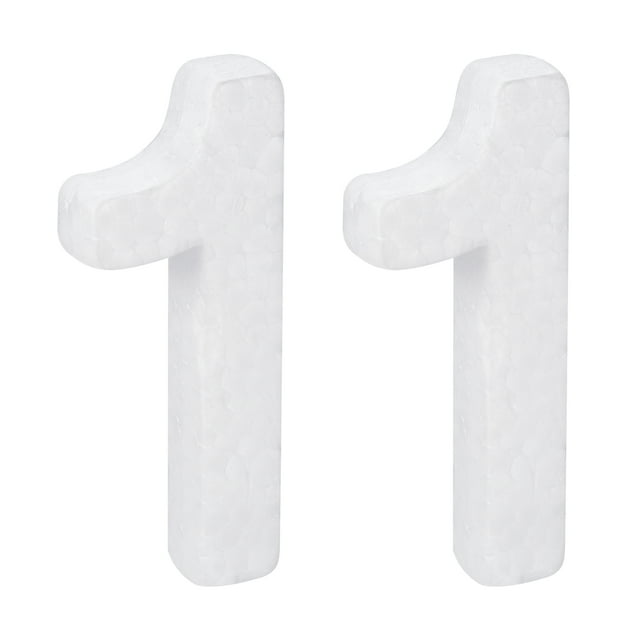 Foam Numbers 1 Numeral EPS White Polystyrene Number 100mm/4 Inch for ...