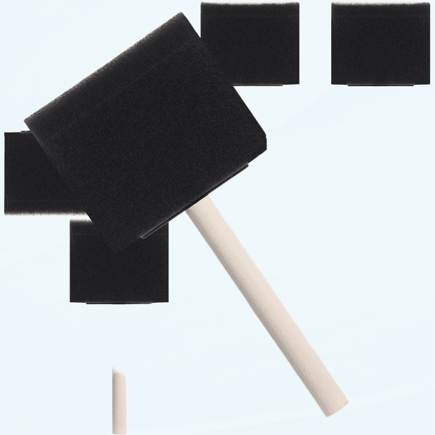 Foam Paint Brushes, 3 Inch, 12 pcs, Foam Brush, Sponge Brush, Sponge ...