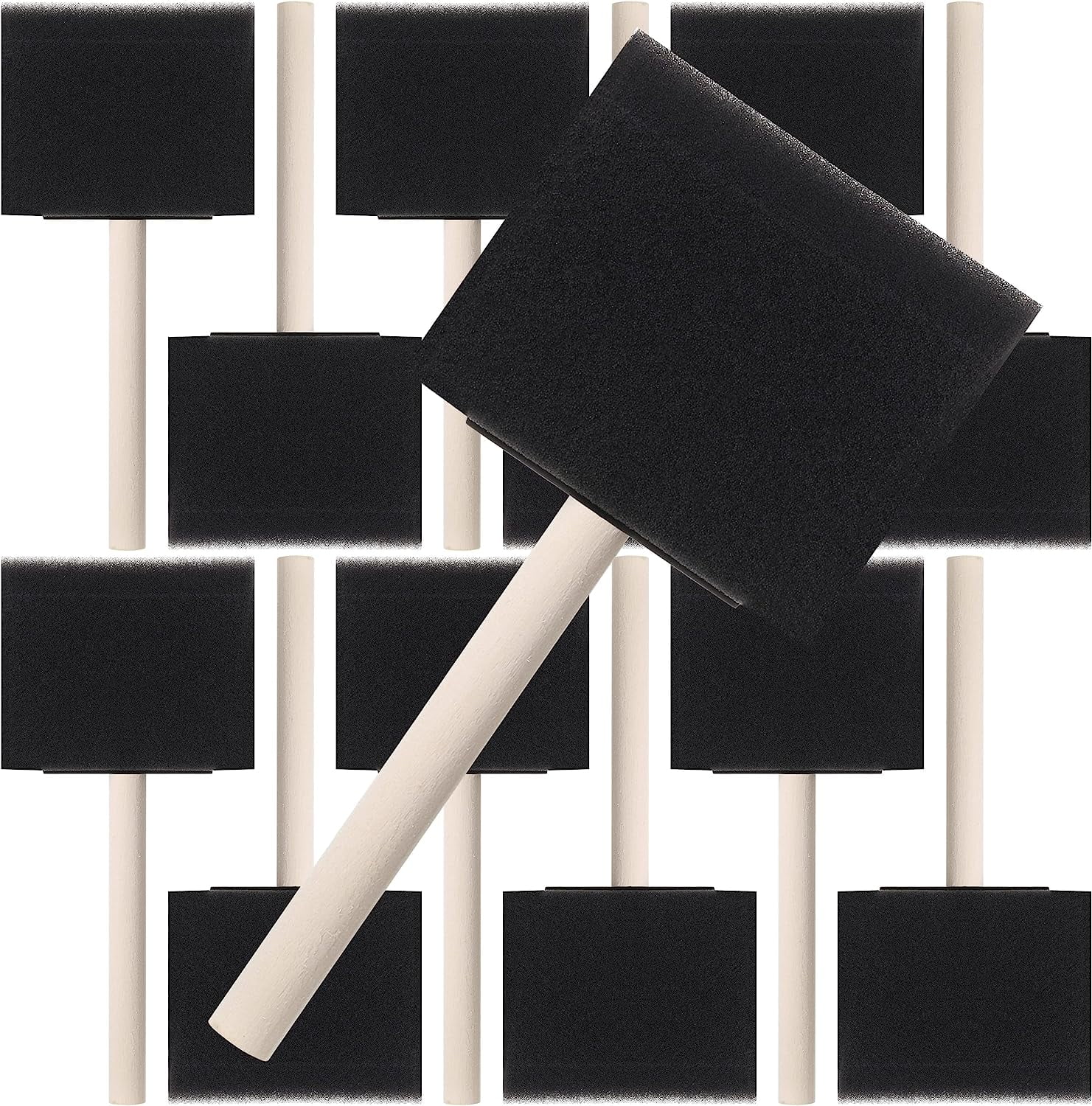 Foam Paint Brushes, 3 Inch, 12 pcs, Foam Brush, Sponge Brush, Sponge ...