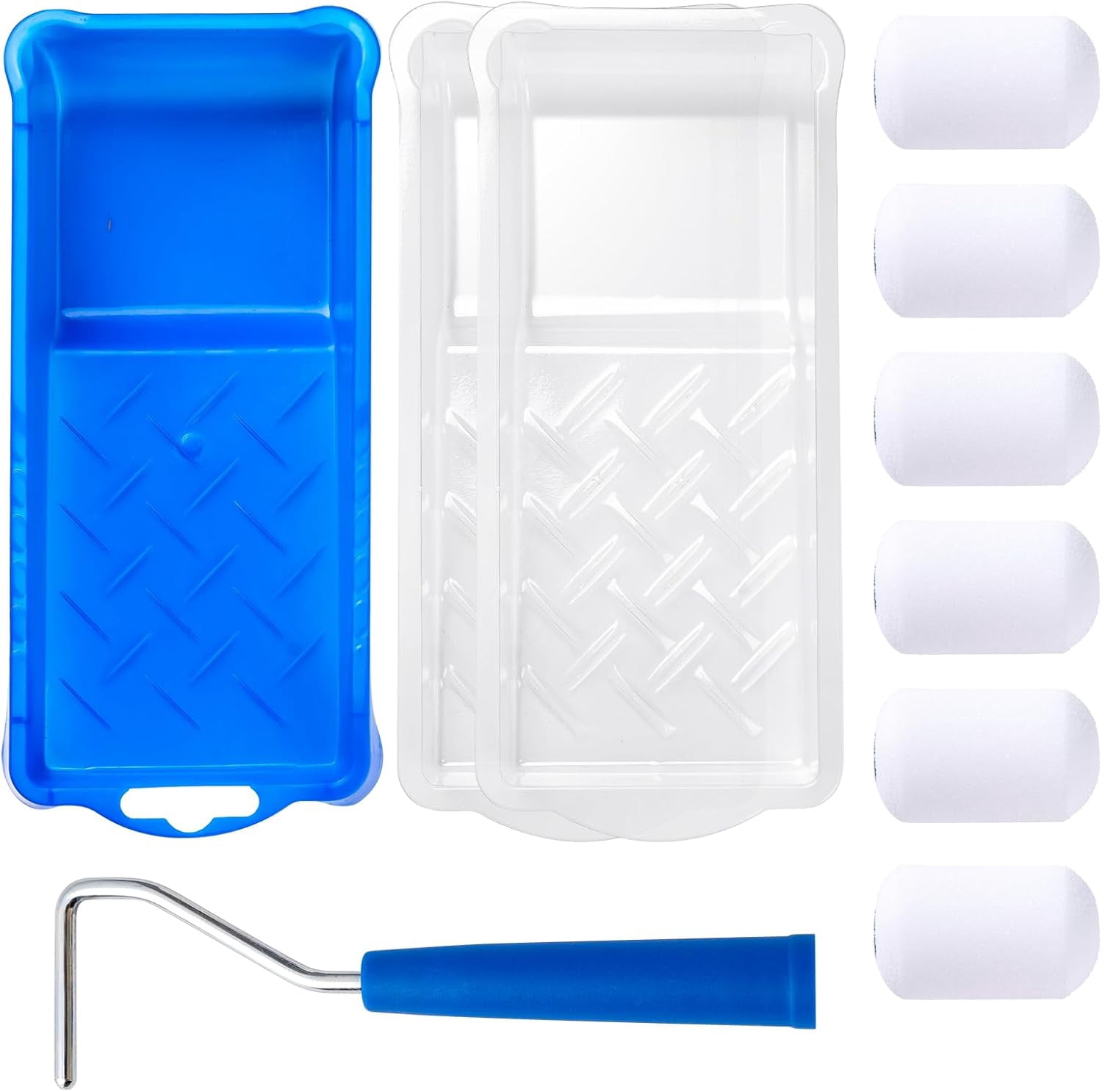 Foam Paint Roller Kit, Roller with Ergonomic Handle, Magnetic Paint ...