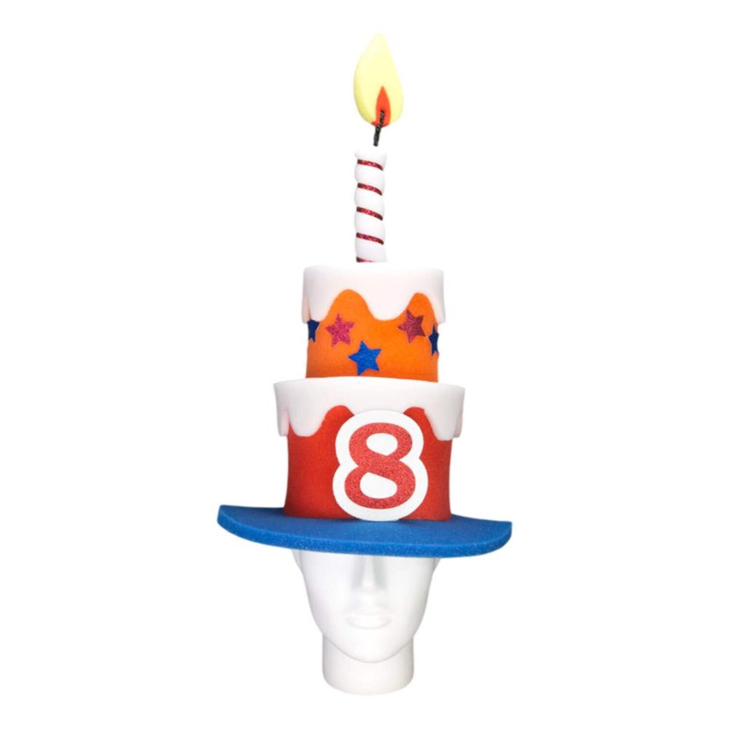 Foam Party Hats Kid's Birthday Cake Hat (Boy) - Fun Birthday Hat ...