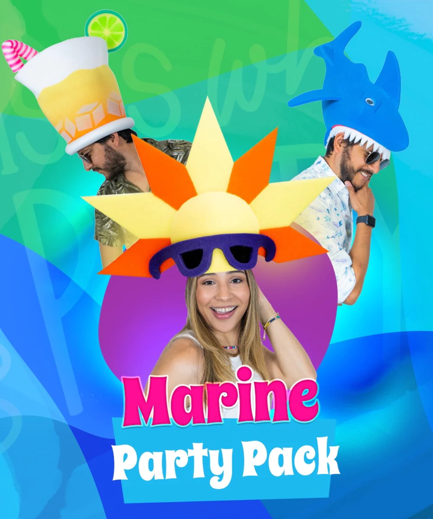 Foam Party Hats Marine Party Pack (20 Hats & 20 Headbands) - Nautical ...
