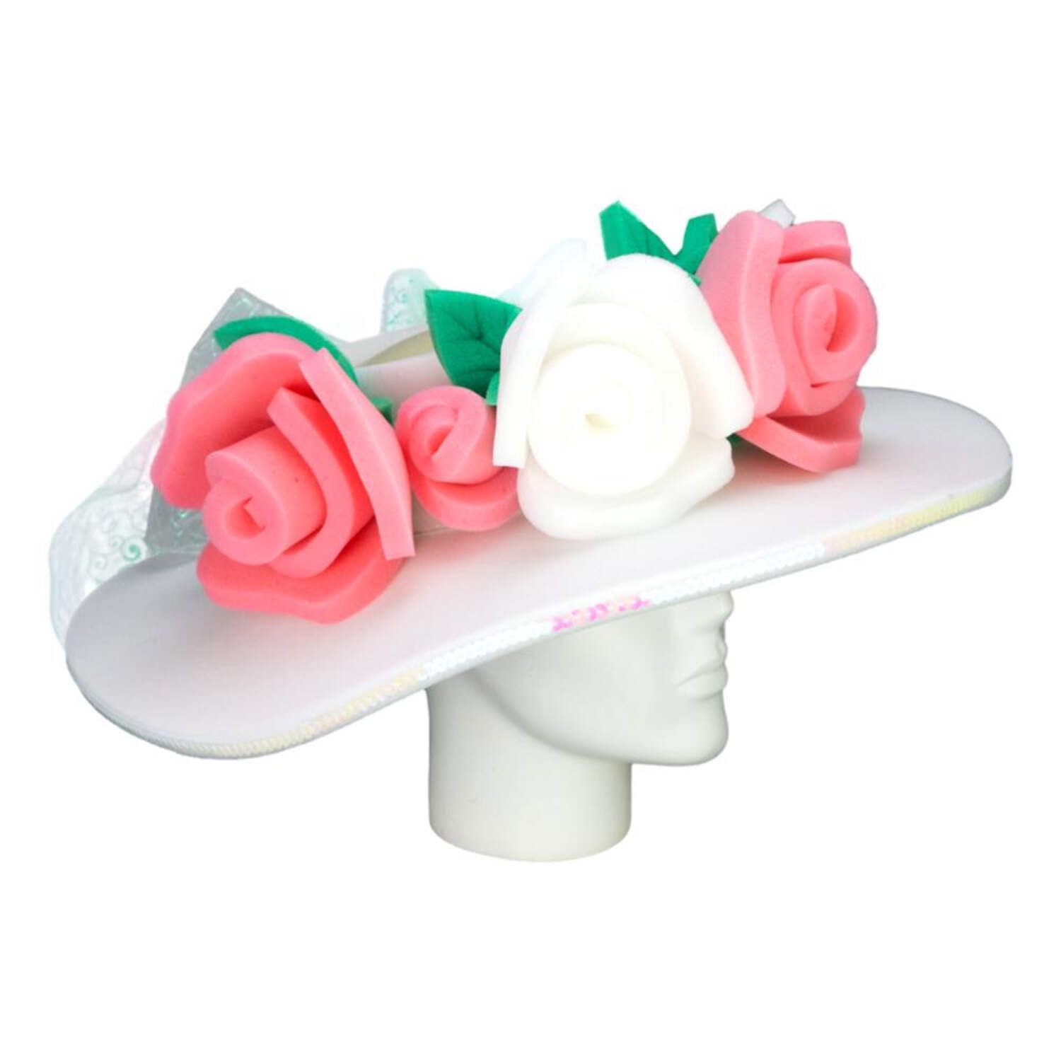 Foam Party Hats Roses Bride Large Pamela - Luxurious Bride Barge Pamela ...
