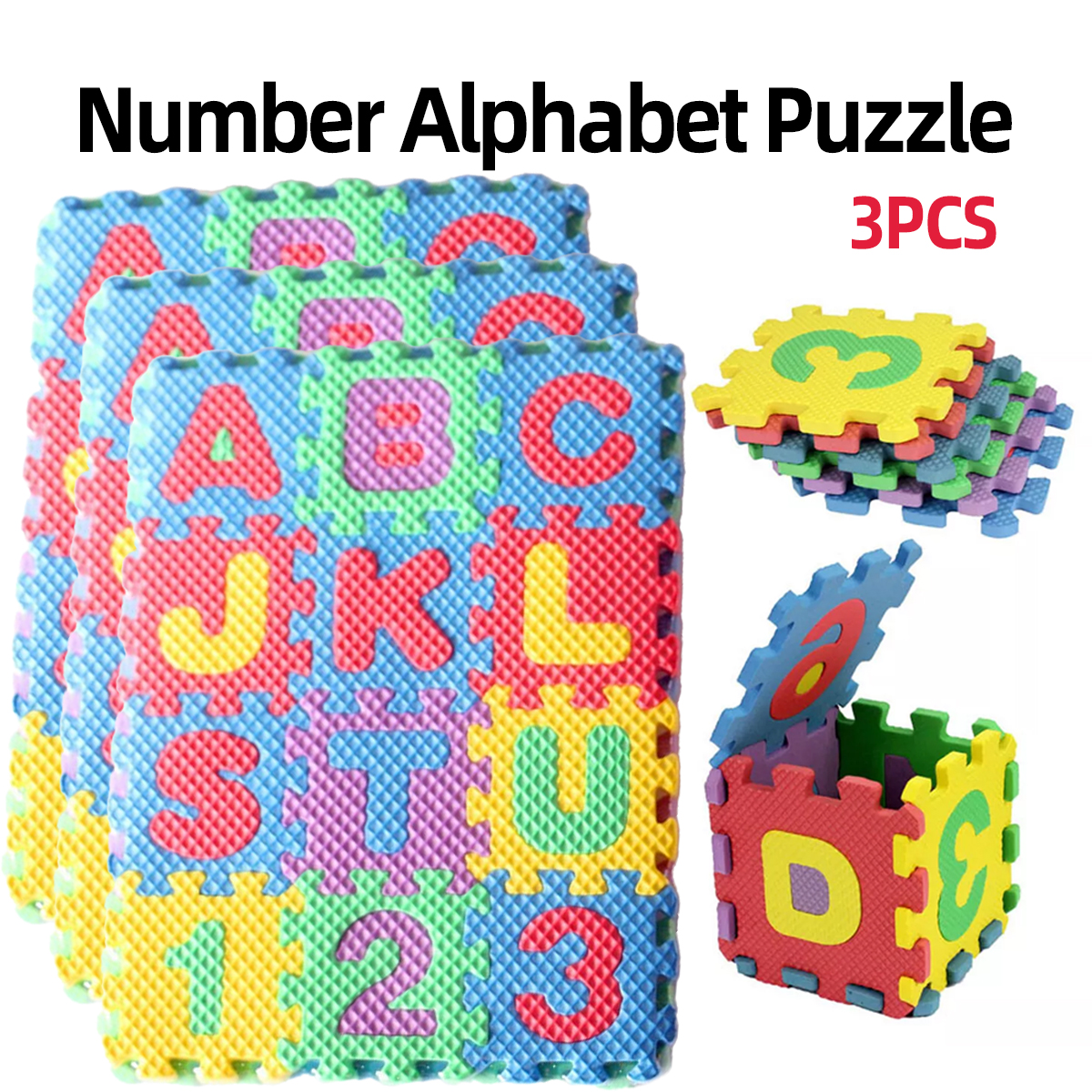 Foam Play Mat,Alphabet and Numbers Mini ABC Mats for Floor Colorful ...