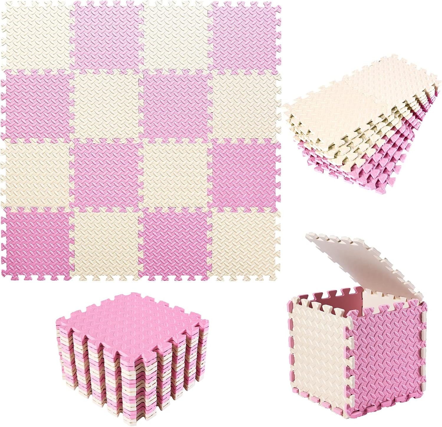 Foam Play Mat for Baby, 0.4 Inch Thick Foam Interlocking Floor Mats ...