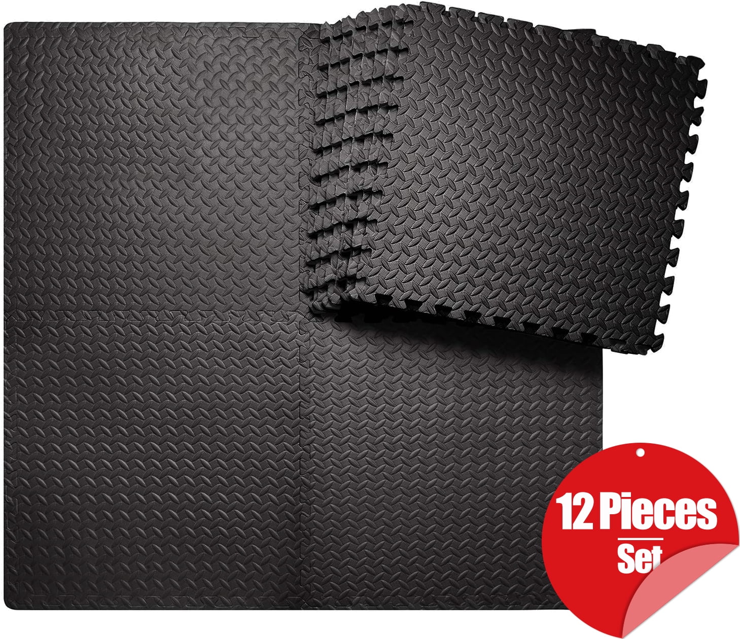 Foam Puzzle Mat, 24" Floor Padding Tiles, 50 SQ. FT EVA Foam Gym Mats ...