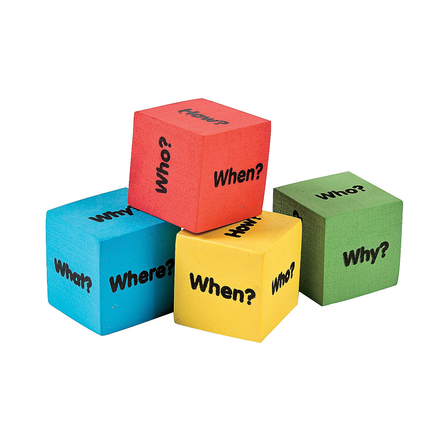 Brandclub - Foam Question Dice - Educational - 12 Pieces