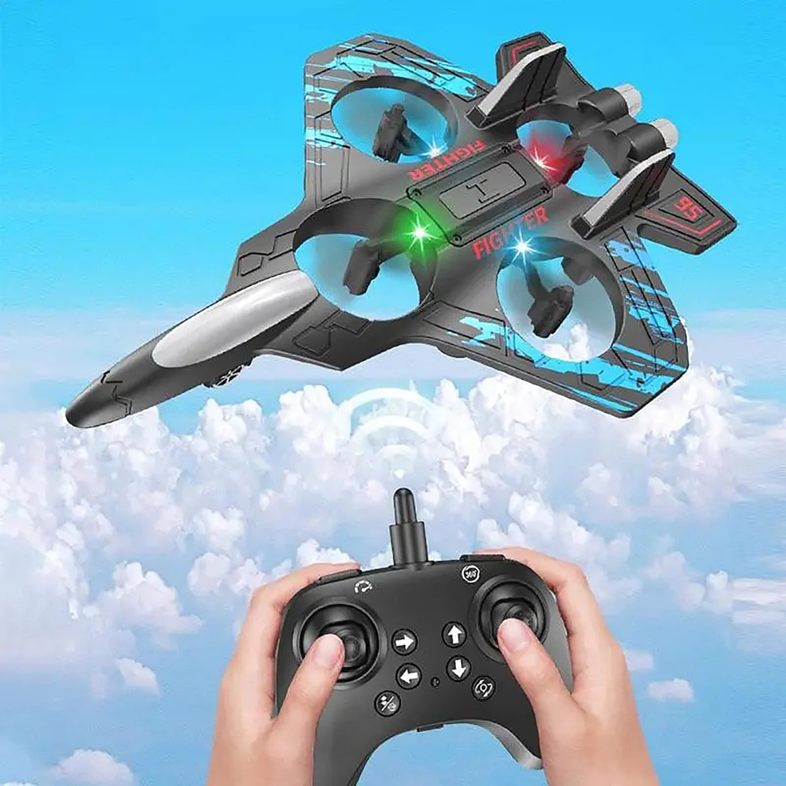 Foam Remote Control Airplane,Jet Fighter Plane Stunt Drone Toy,for Kids ...