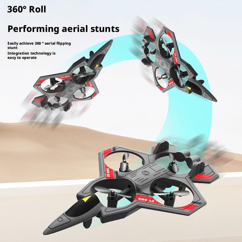 Foam Remote Control Stunt Fighter Airplane with 360° LED Lights - 2 ...