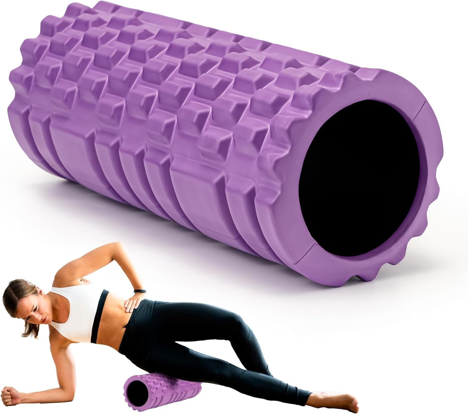 Foam Roller for Muscle Massager, Patented 13" High Density Exercise ...