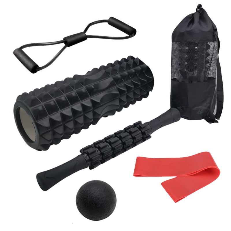 Foam Roller Set, Yoga Set, 6 in 1 Foam Rollers Muscle Roller Stick ...