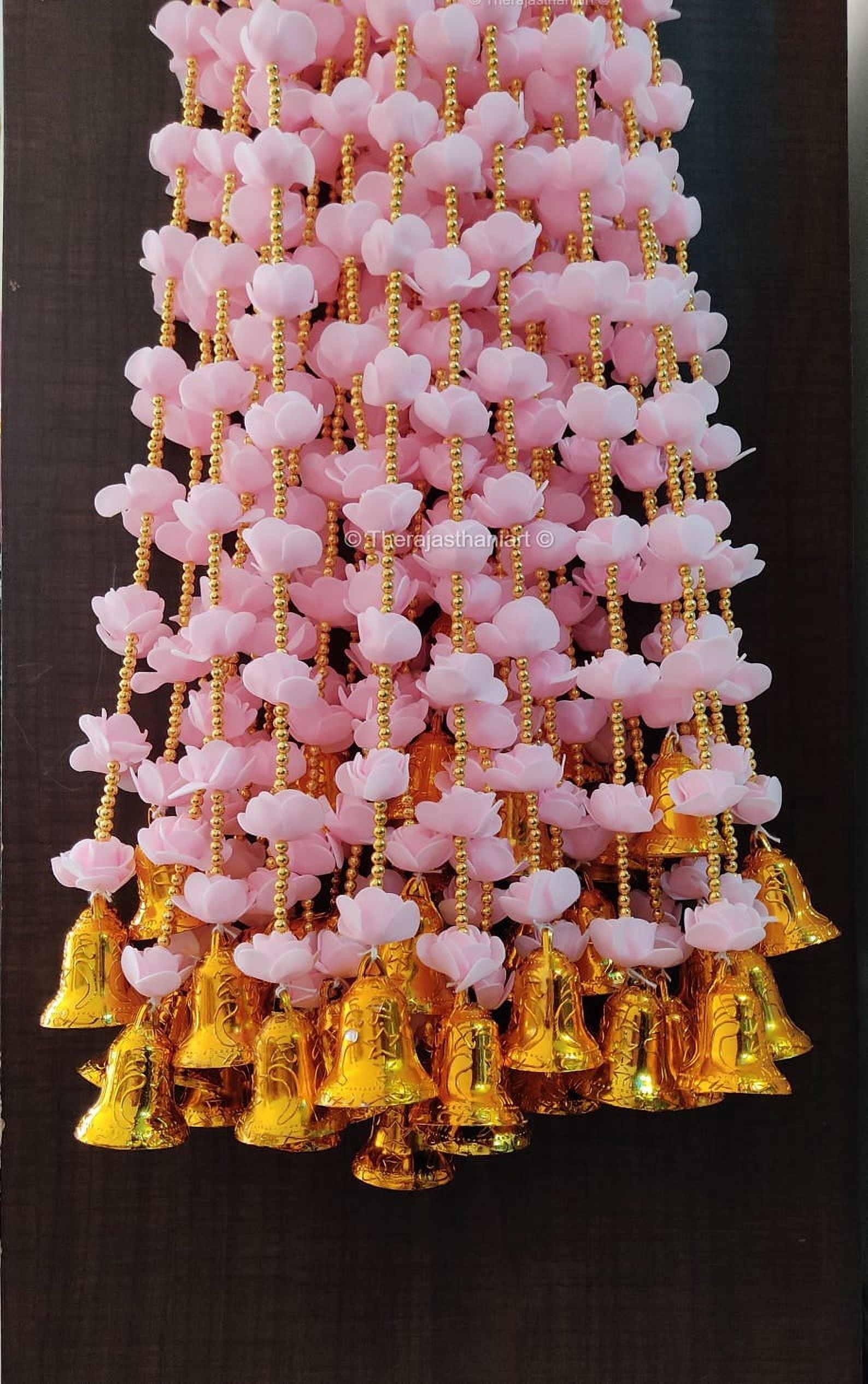 Foam Rose Flower Garlands With Bell For Wedding Backdrop ,Event, Temple ...