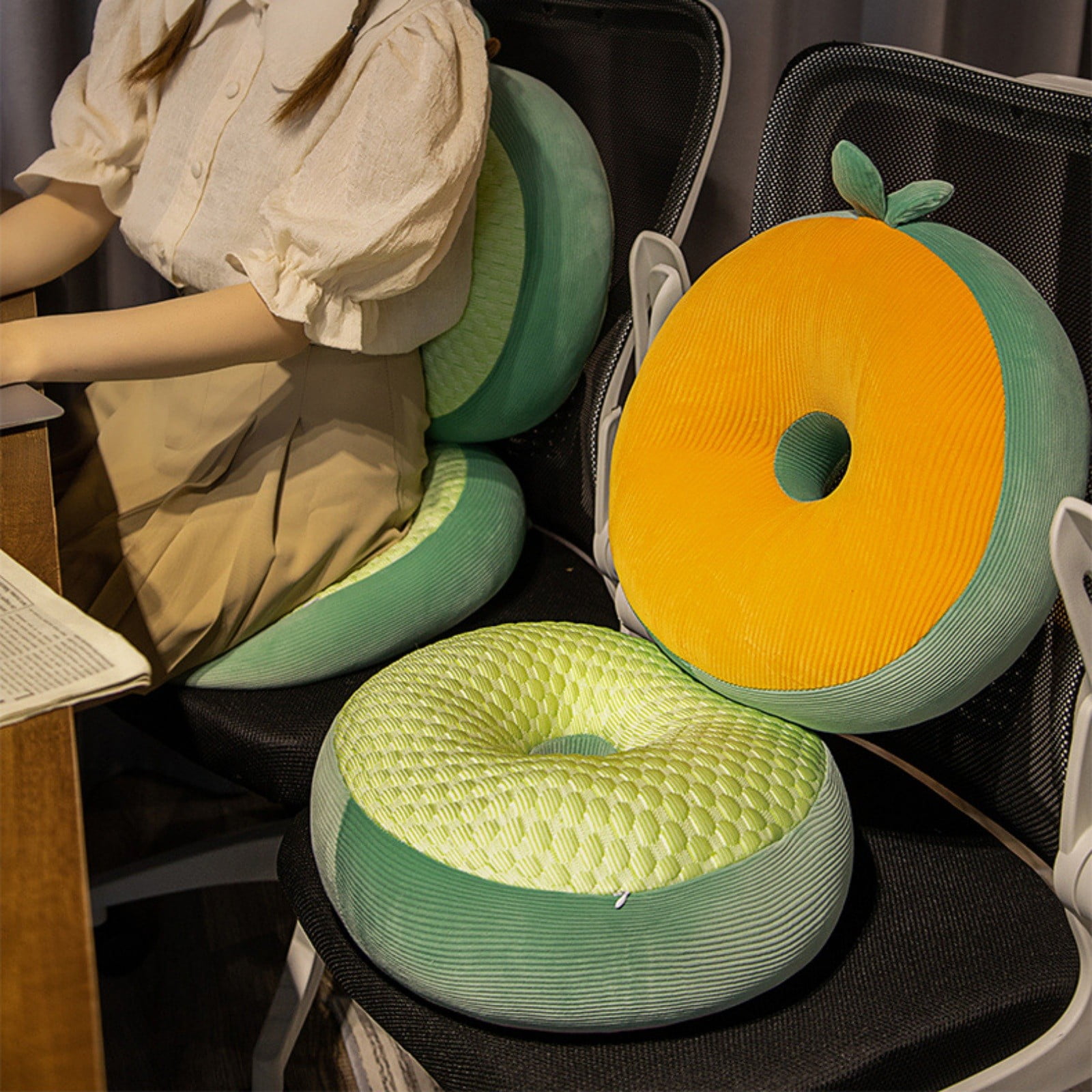 Foam Seat Cushion-14.96" Square Soft Flock Cover Extra Thick 3.14" for ...