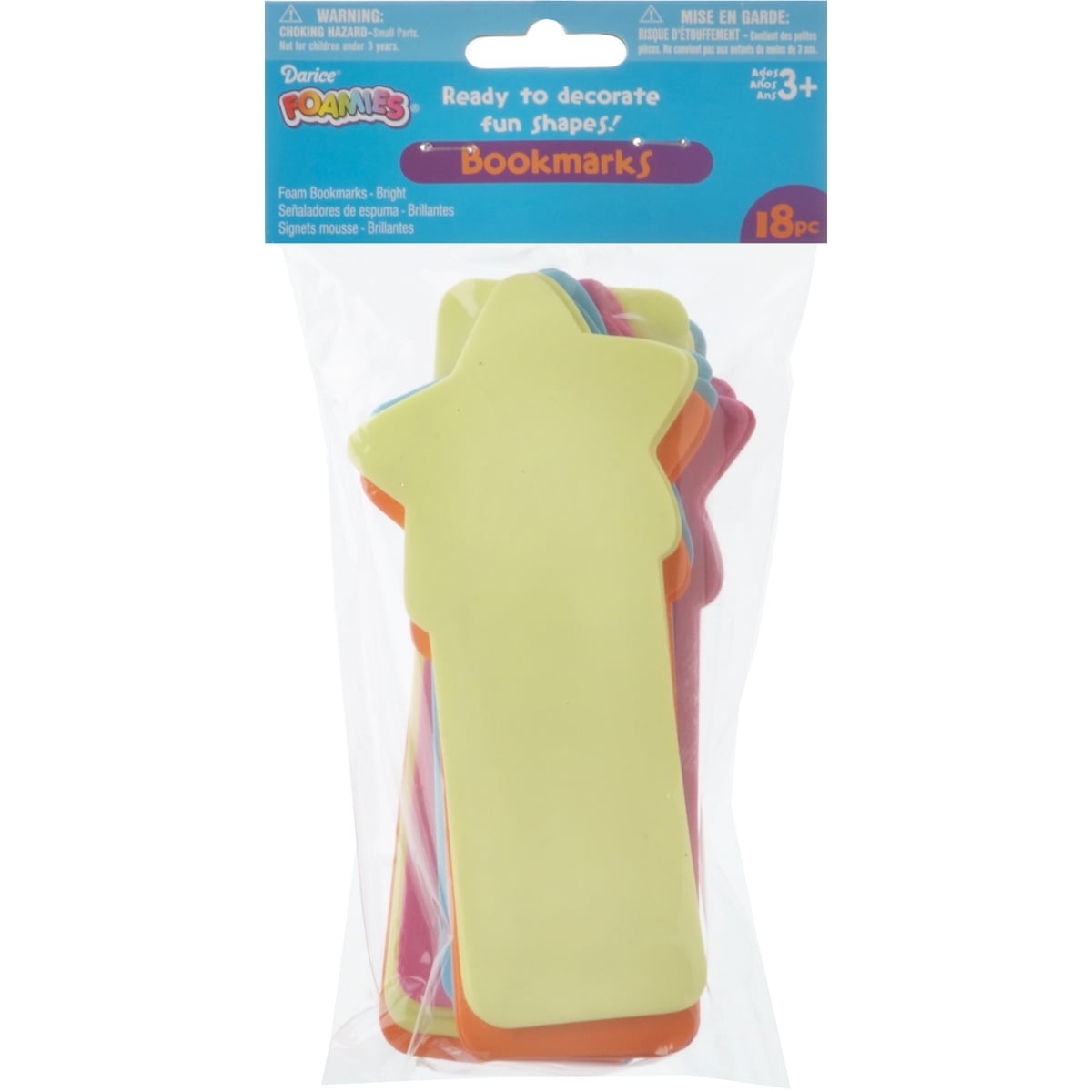 Foam Shaped Bookmarks 18/Pkg-Assorted Colors - Walmart.com